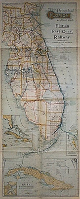George Glazer Gallery - Antique Maps - Florida East Coast Railway